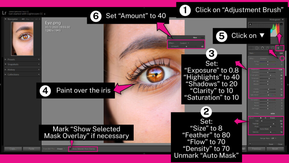 How to Brighten Eyes in Lightroom — Step-by-step Guide