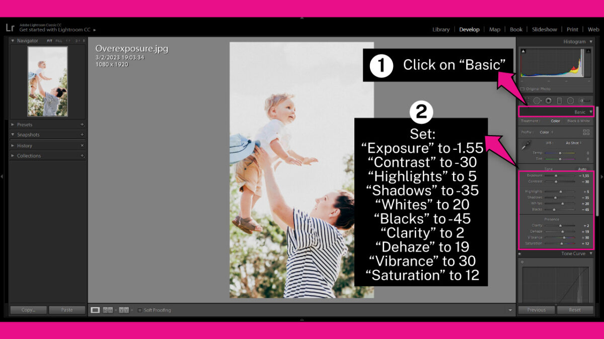 How to Fix Overexposed Photos in Lightroom